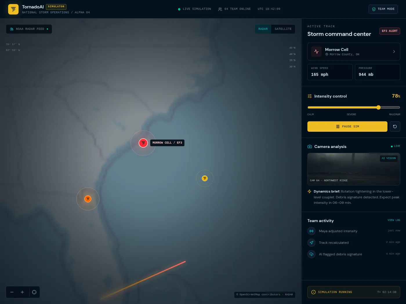TornadoAI Simulator