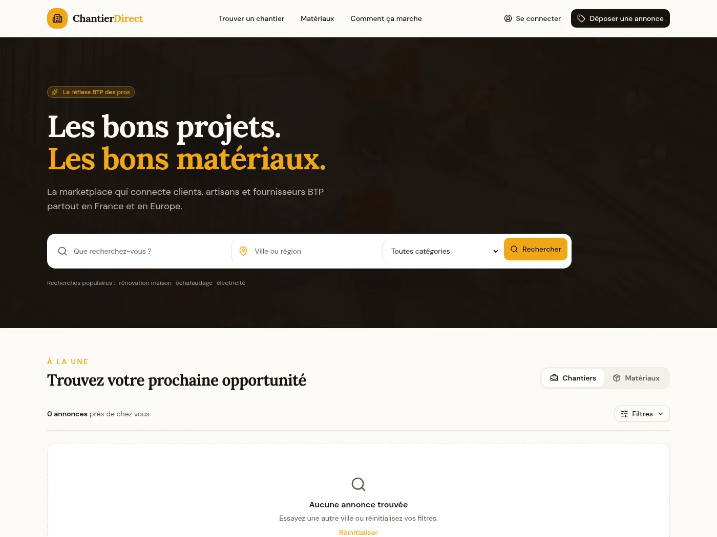 ChantierDirect Marketplace