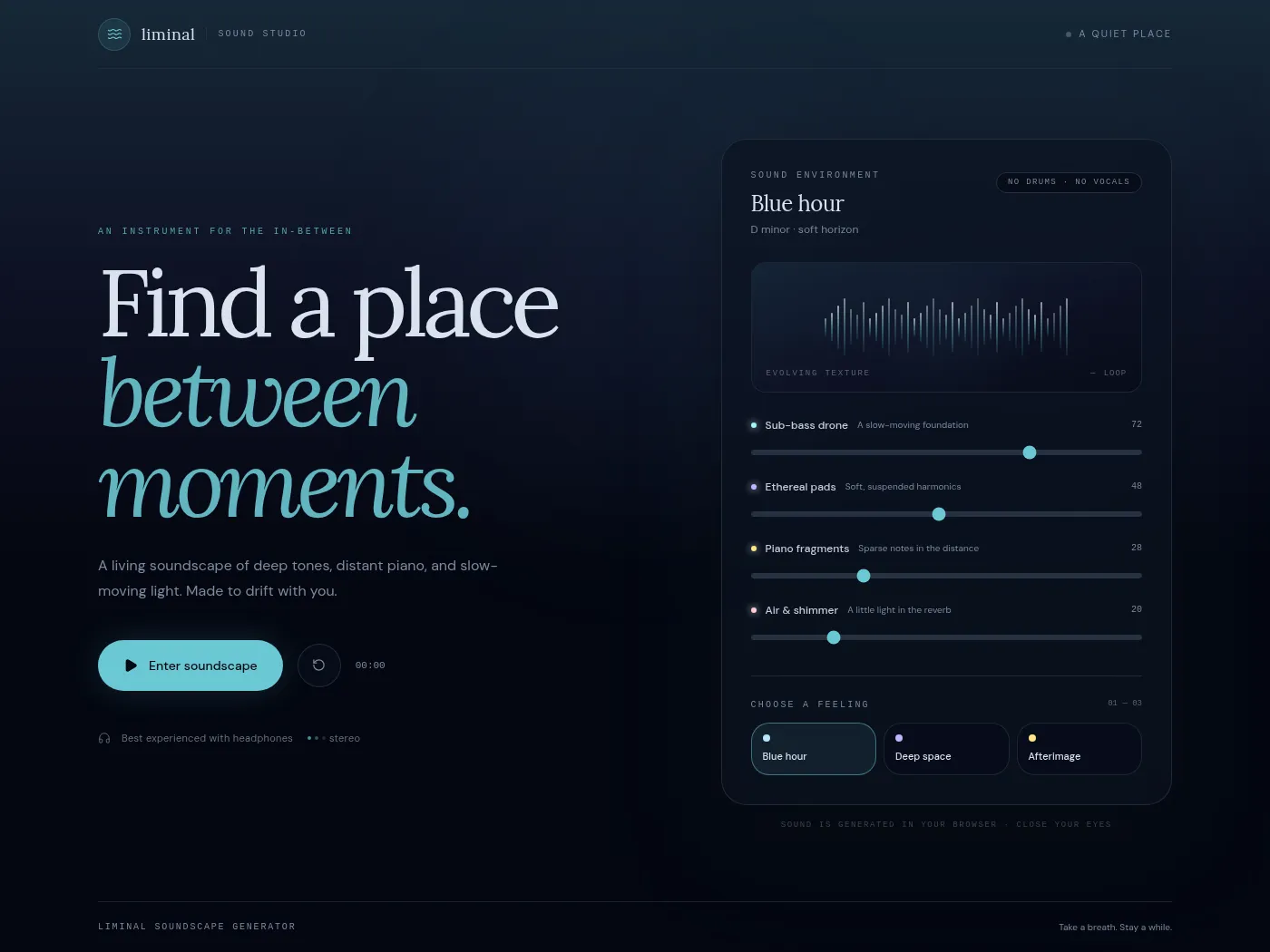Liminal Soundscape Generator