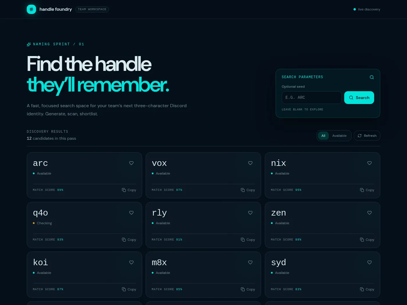 Discord Handle Finder