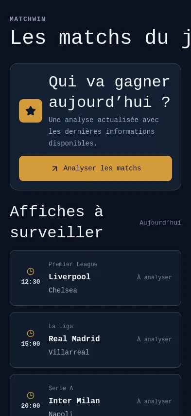 MatchWin Predictor