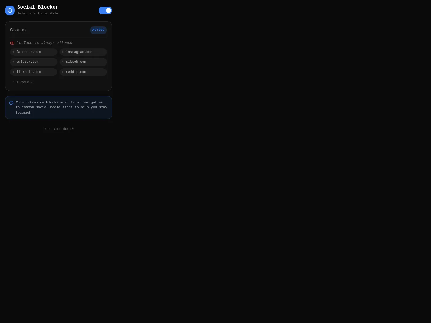 Selective Social Blocker