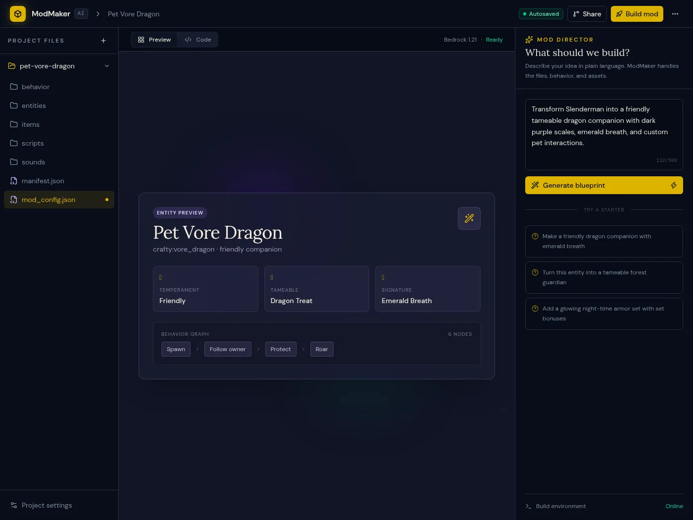 ModMaker AI Platform