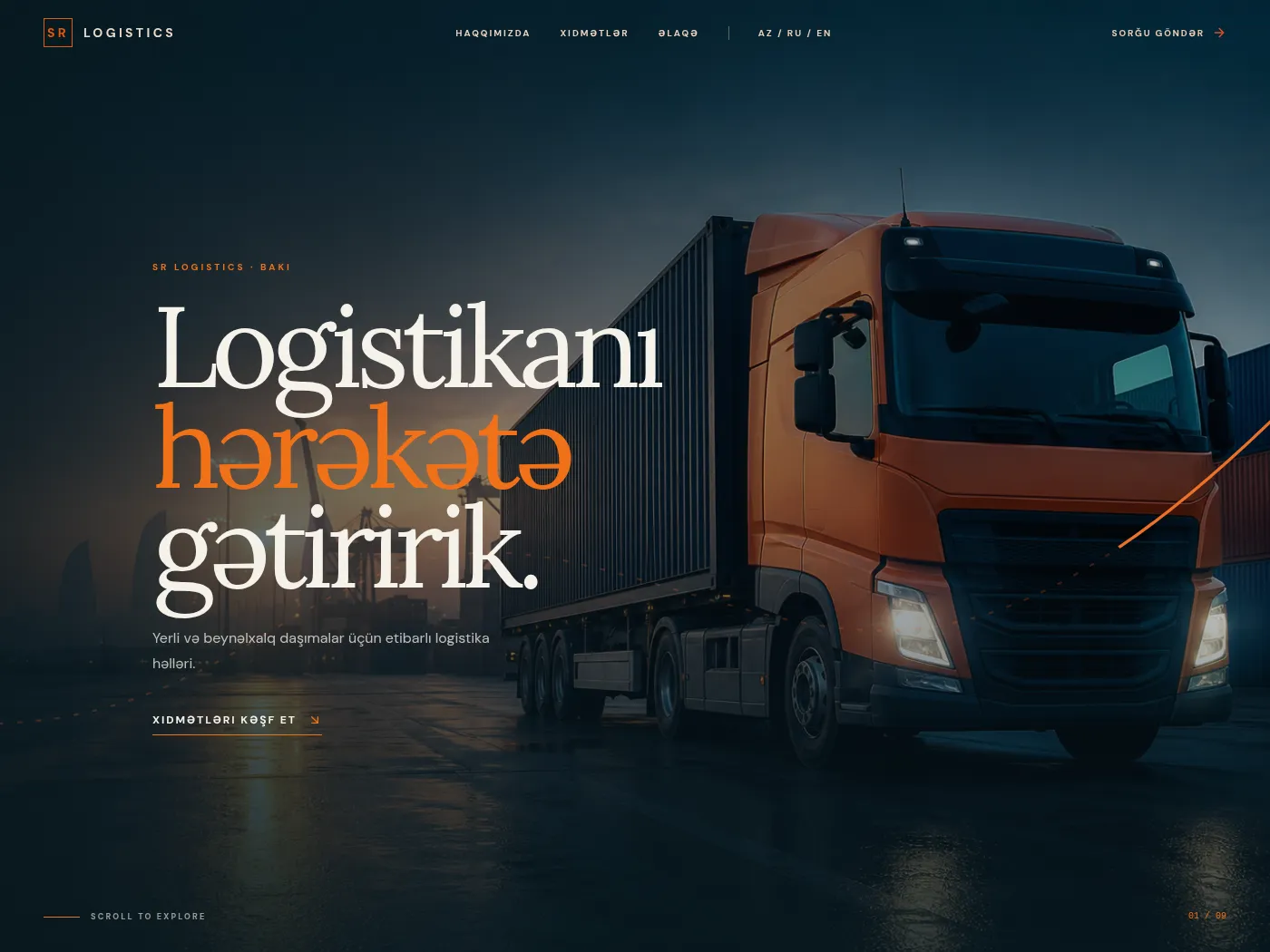 SR Logistics Cinematic Web