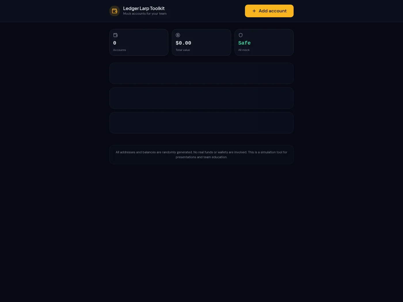 Ledger Larp Toolkit