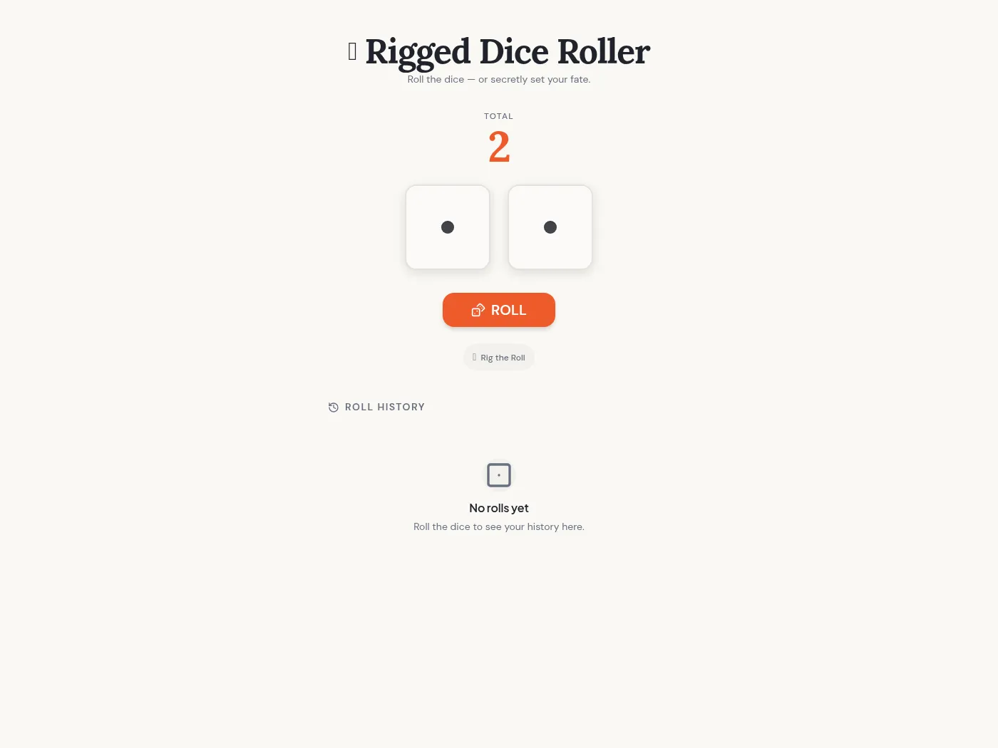 Rigged Dice Roller