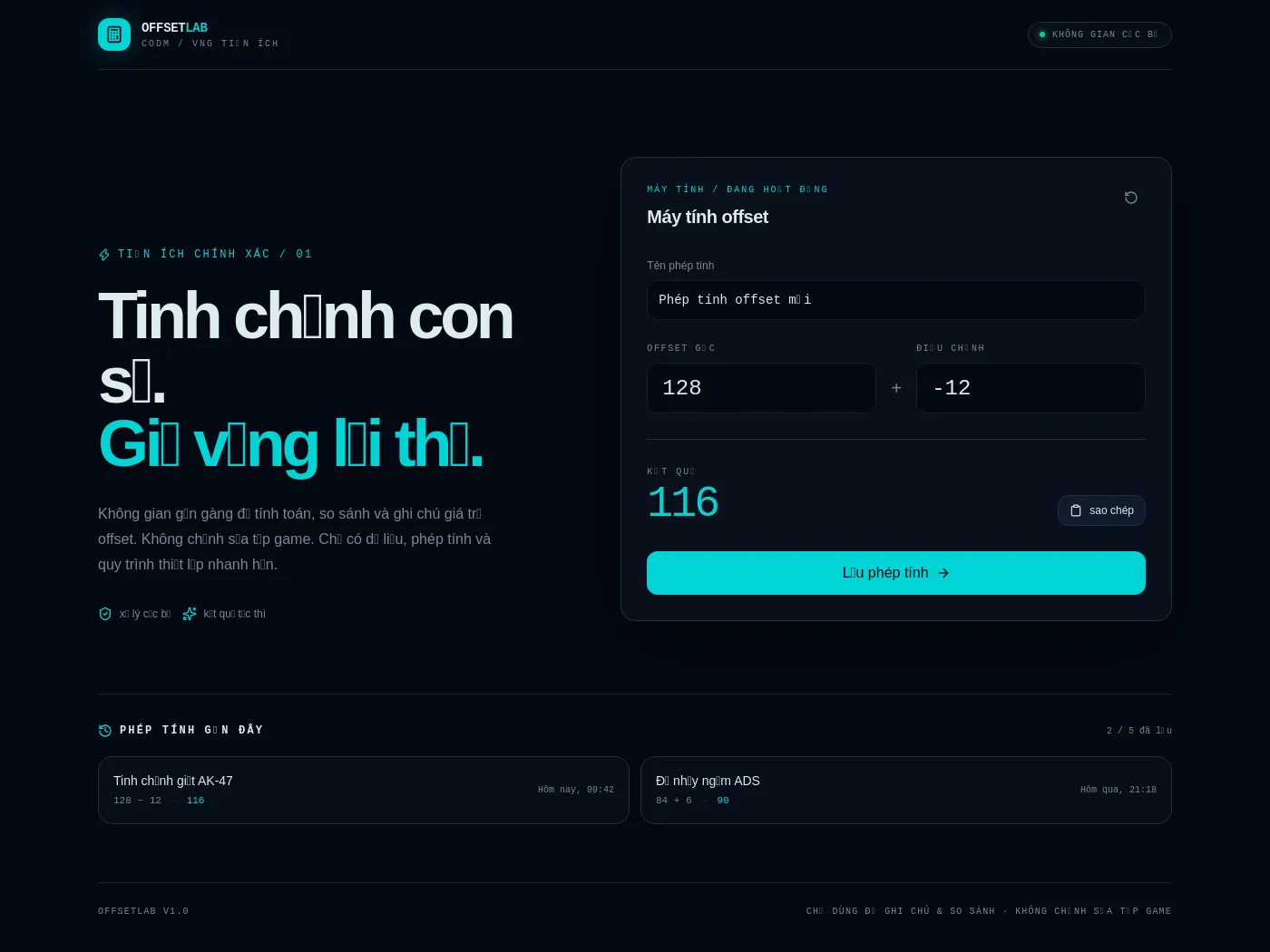 CODM Offset Optimizer