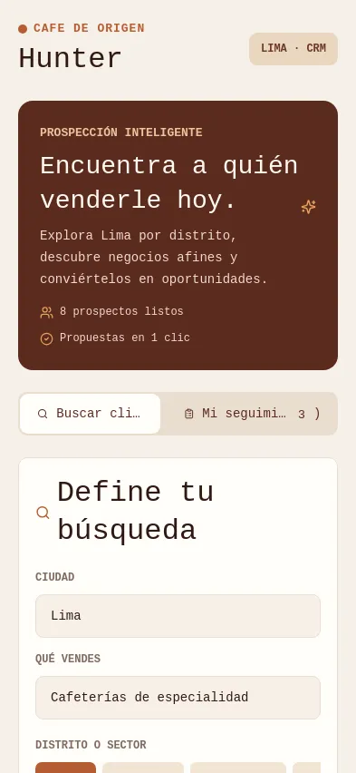 Café Hunter CRM