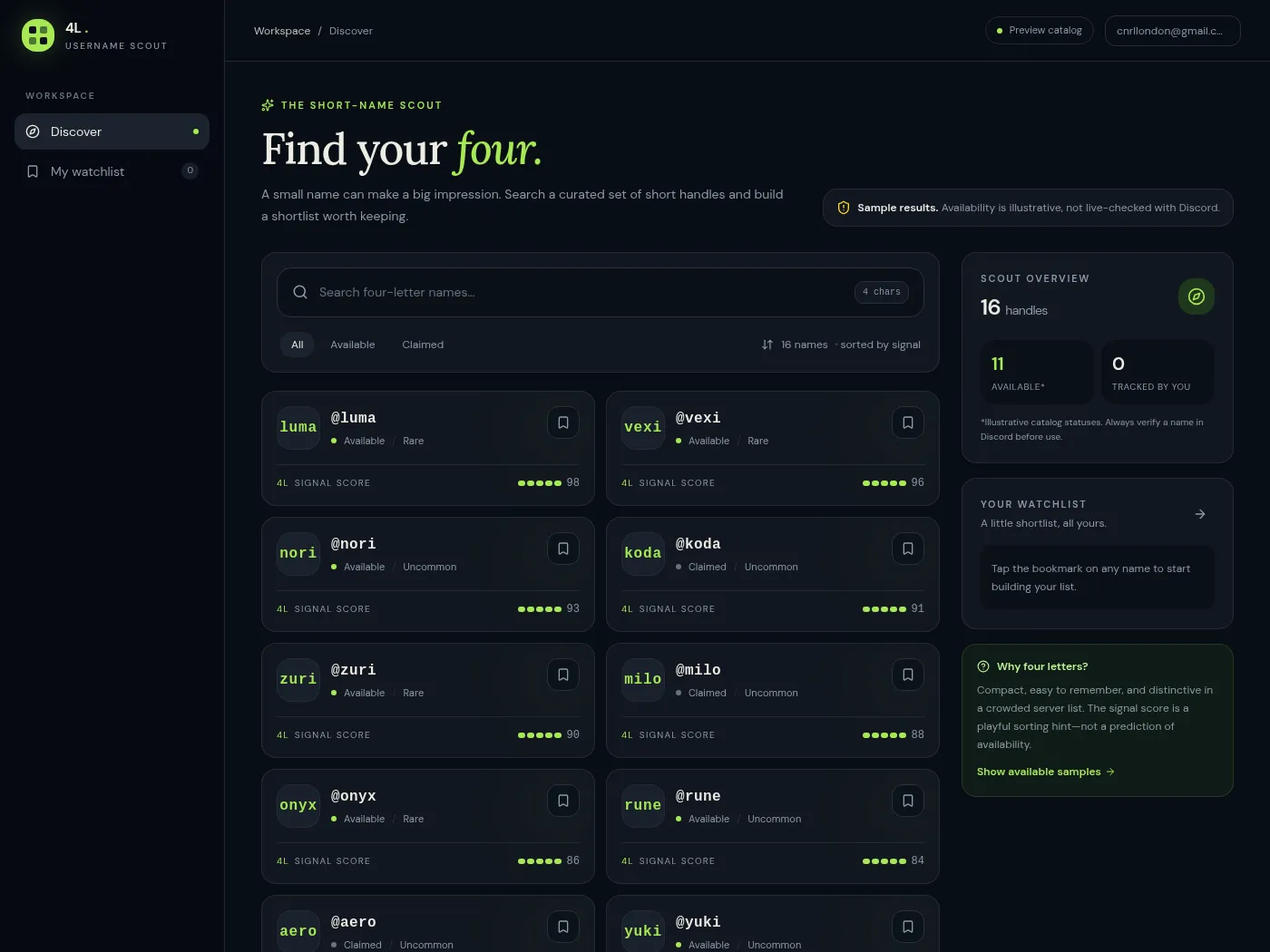 4L Username Tracker