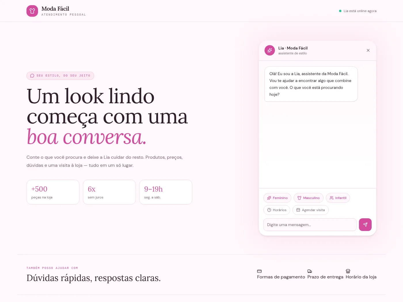 Moda Fácil Chatbot
