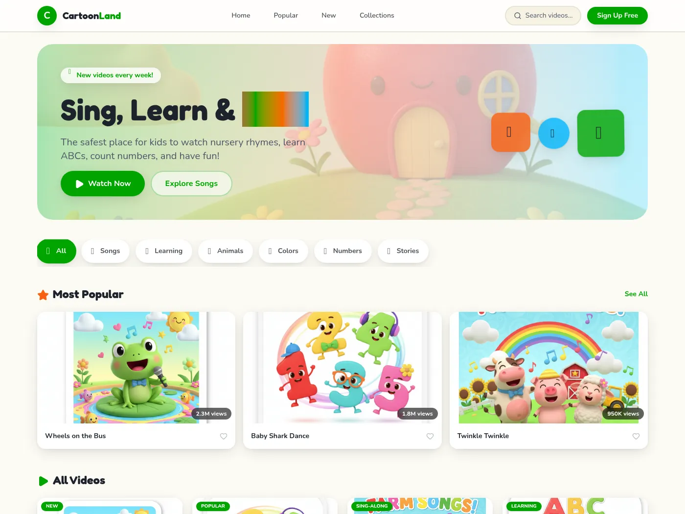 CartoonLand for Kids