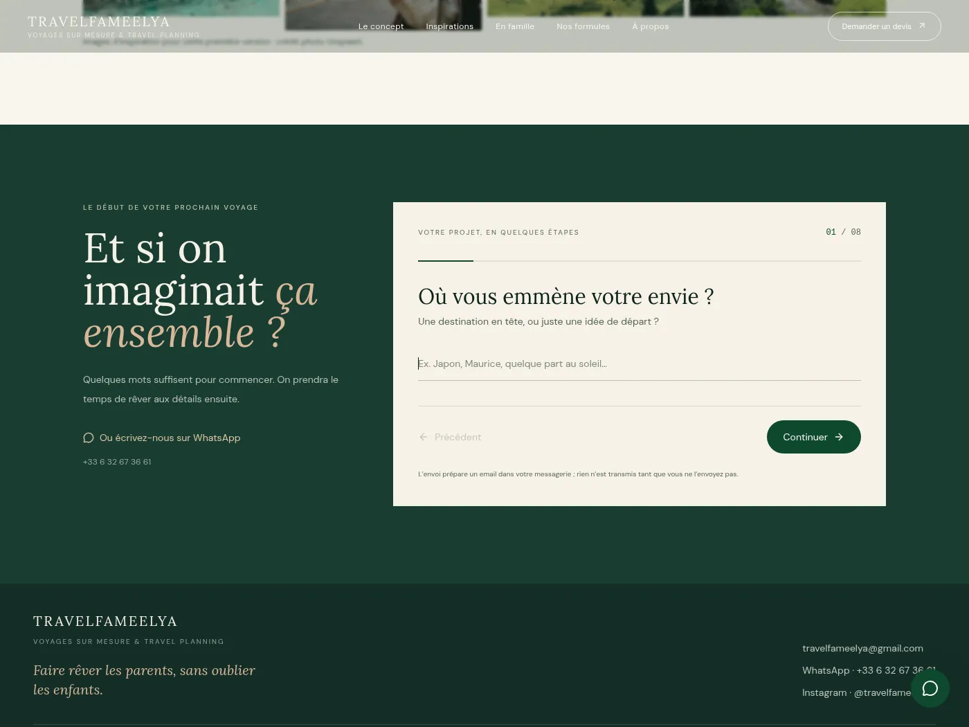 TravelFameelya Experience Site