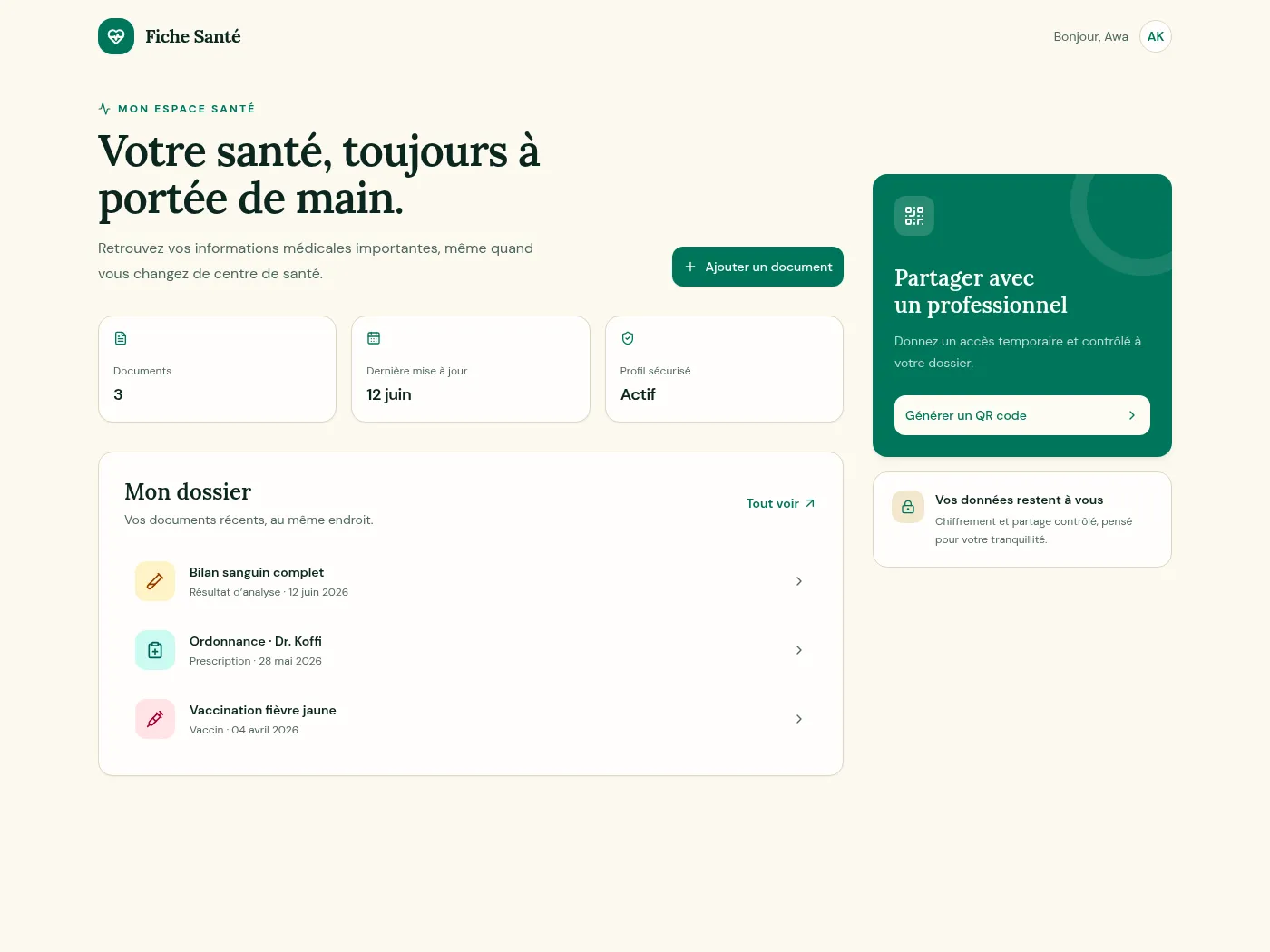 Fiche Santé