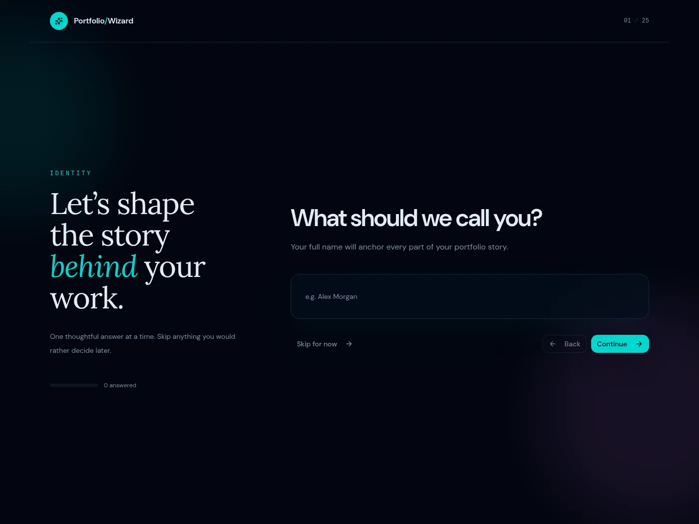 Portfolio Interview Wizard