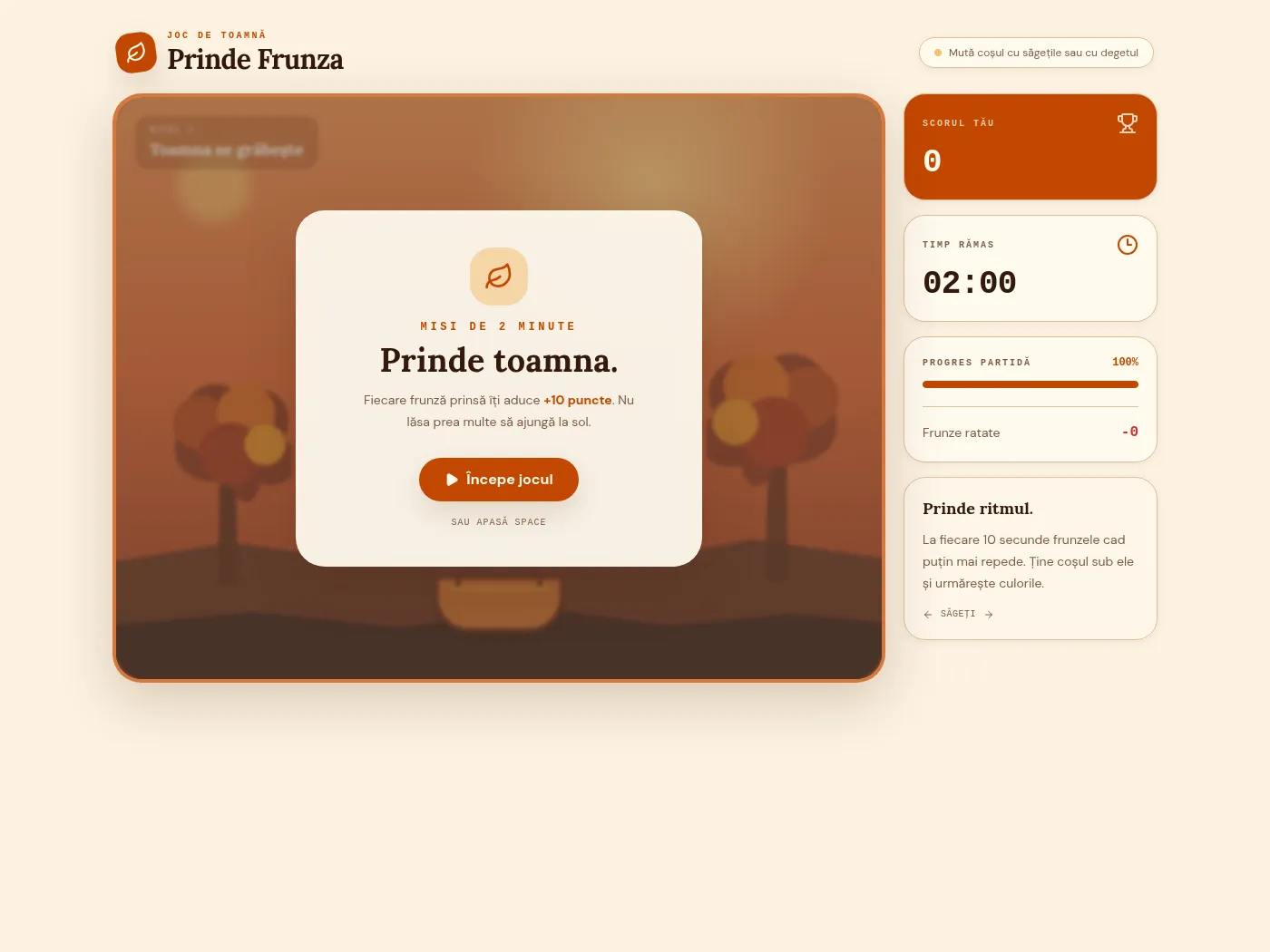 Prinde Frunza Game