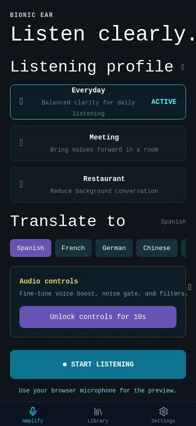 BionicEar Pro