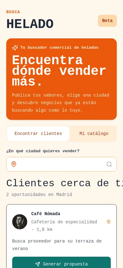 Busca Helado