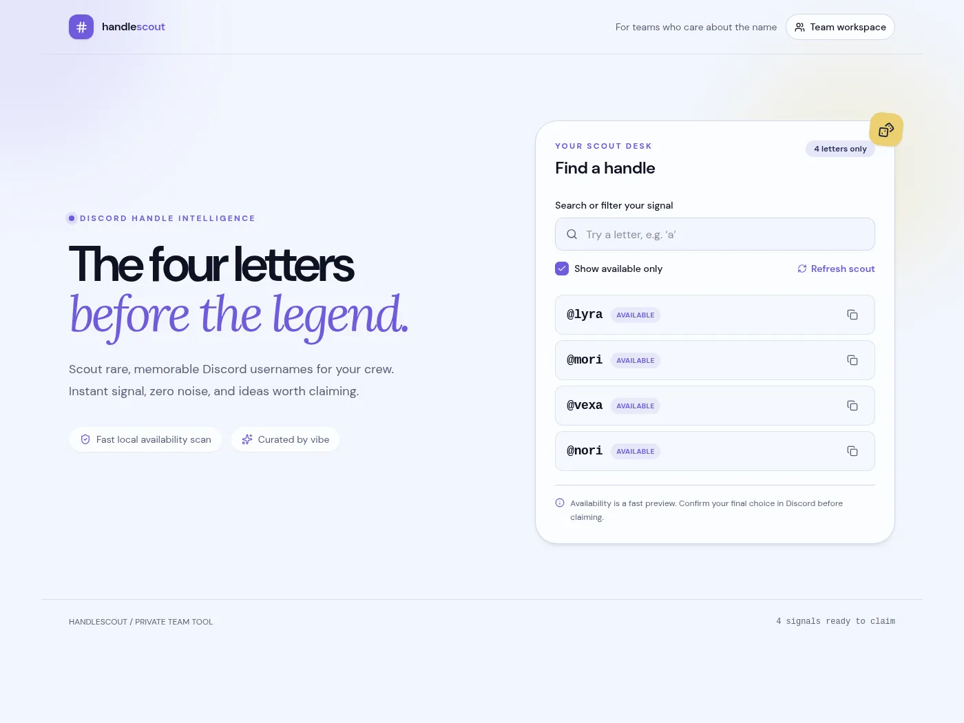 Discord Handle Finder