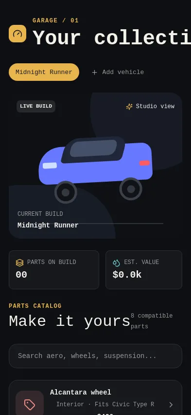 Virtual Car Garage