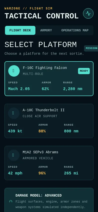 Warzone Flight Sim Mobile