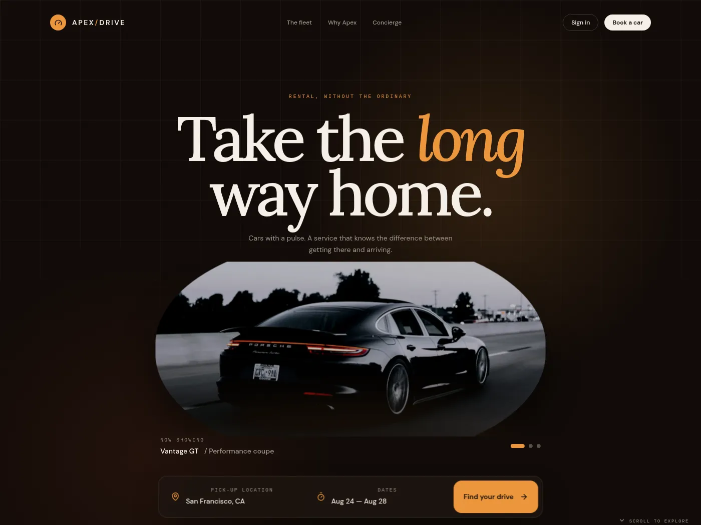 3D Rental Car Site