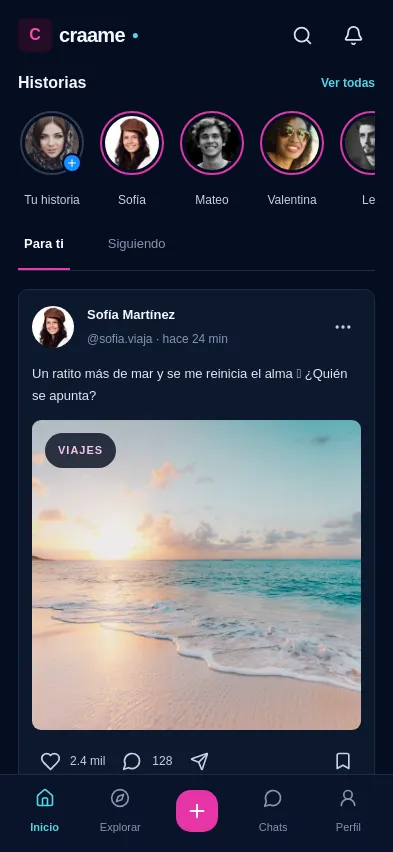 Craame Social App