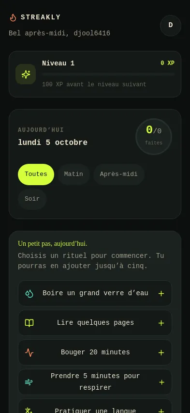 Streakly Habits Mobile