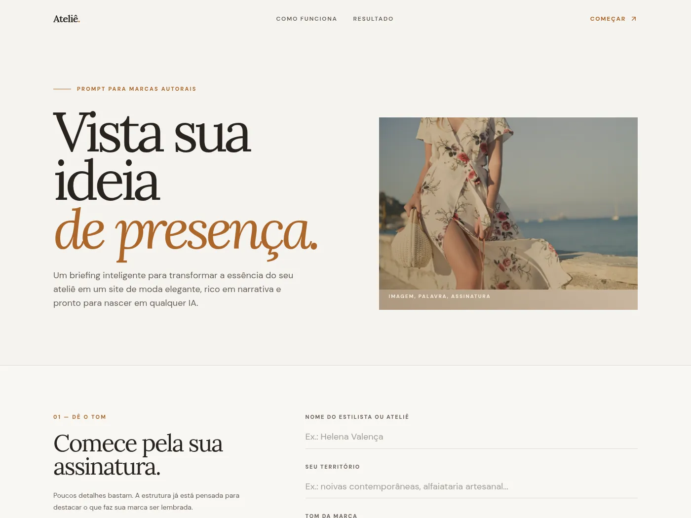 Fashion Stylist Site Prompt