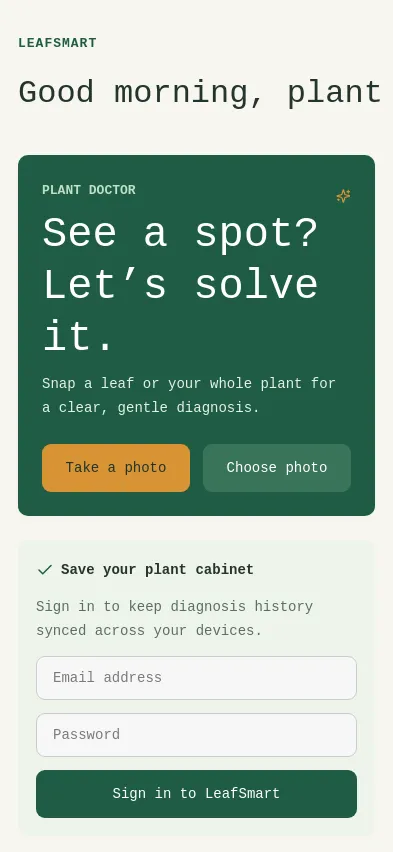 LeafSmart AI Plant Doctor