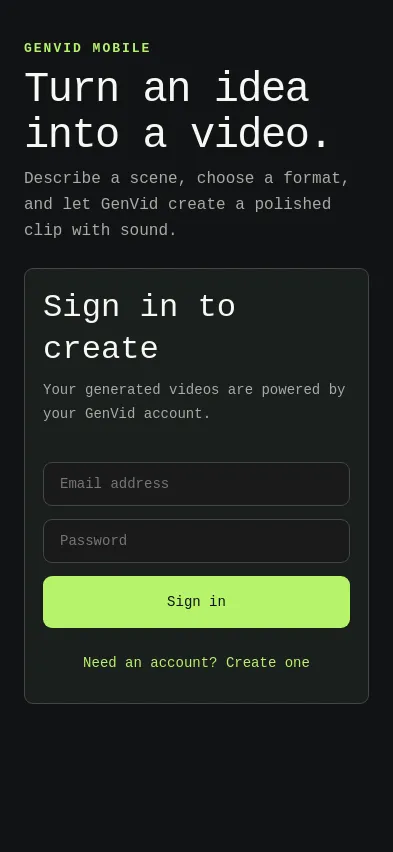GenVid Mobile