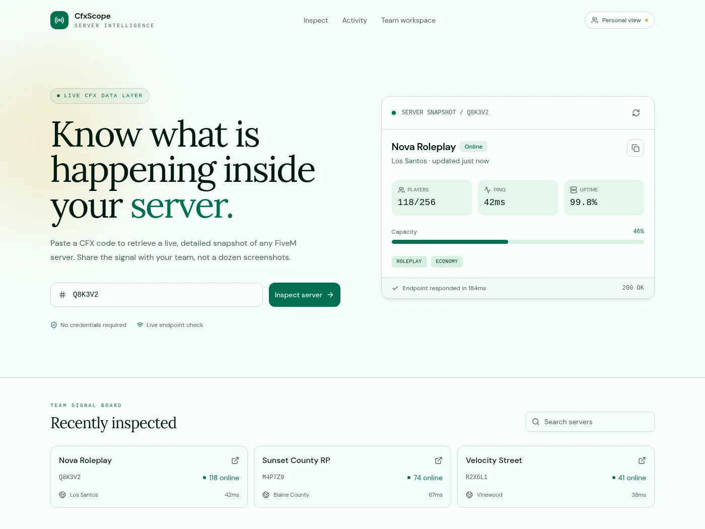CFX Data Dumper Web