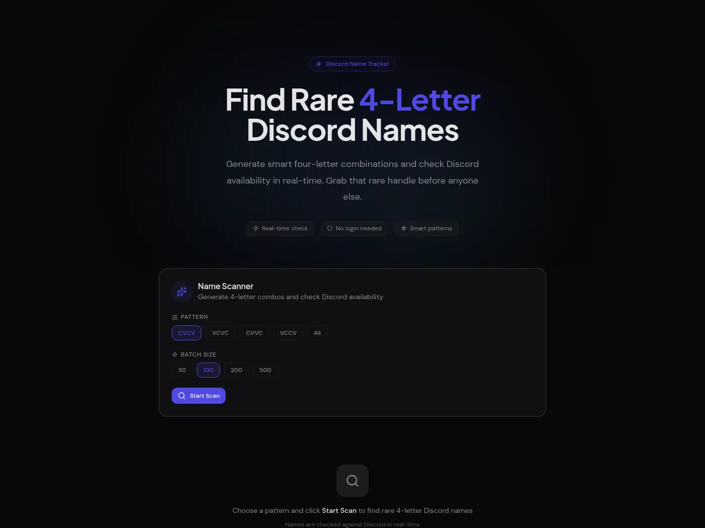 Rare Discord Name Tracker