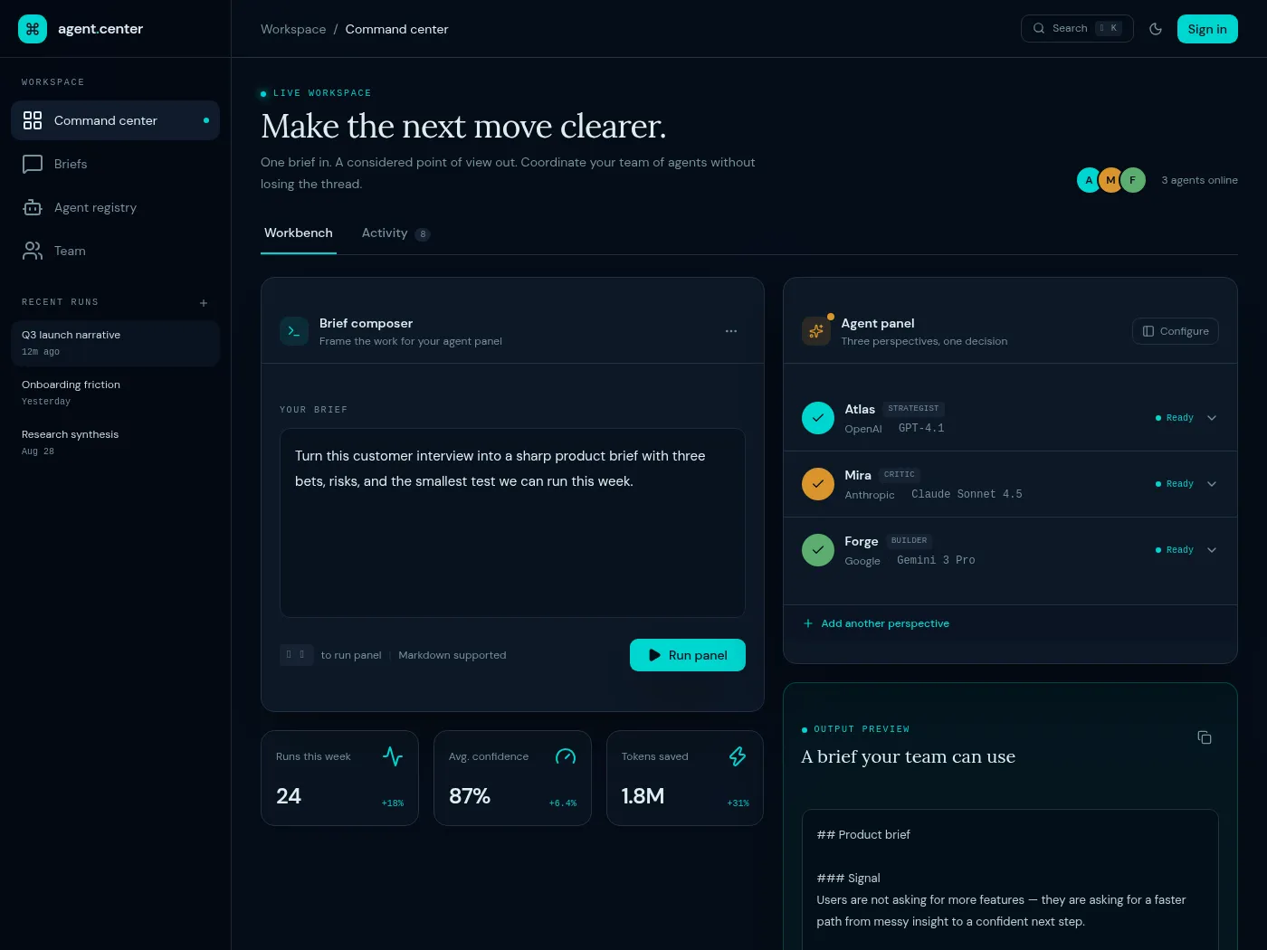 AI Agent Command Center