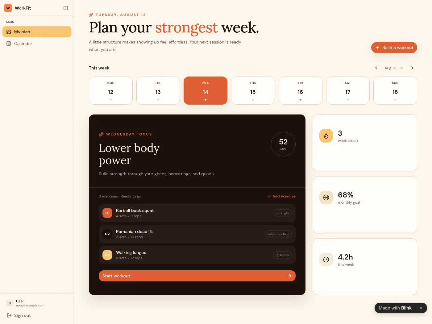 WorkFit Tracker