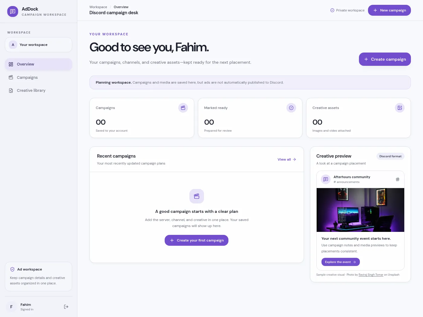 DiscAd Manager