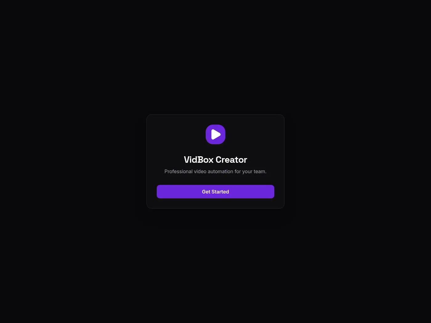 VidBox Creator Platform