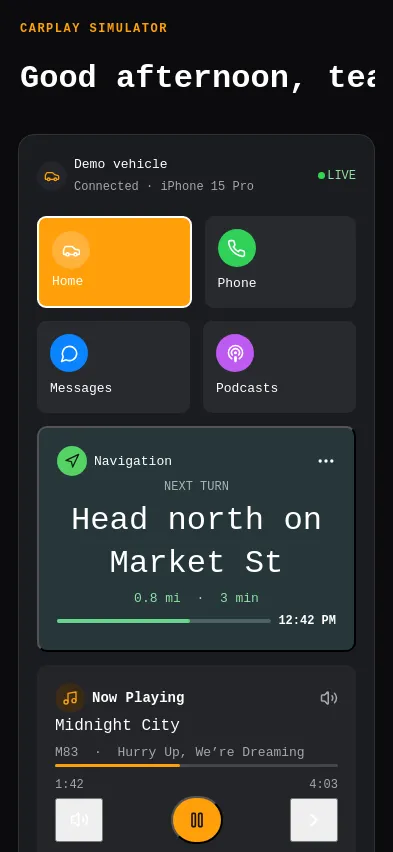 CarPlay Simulator