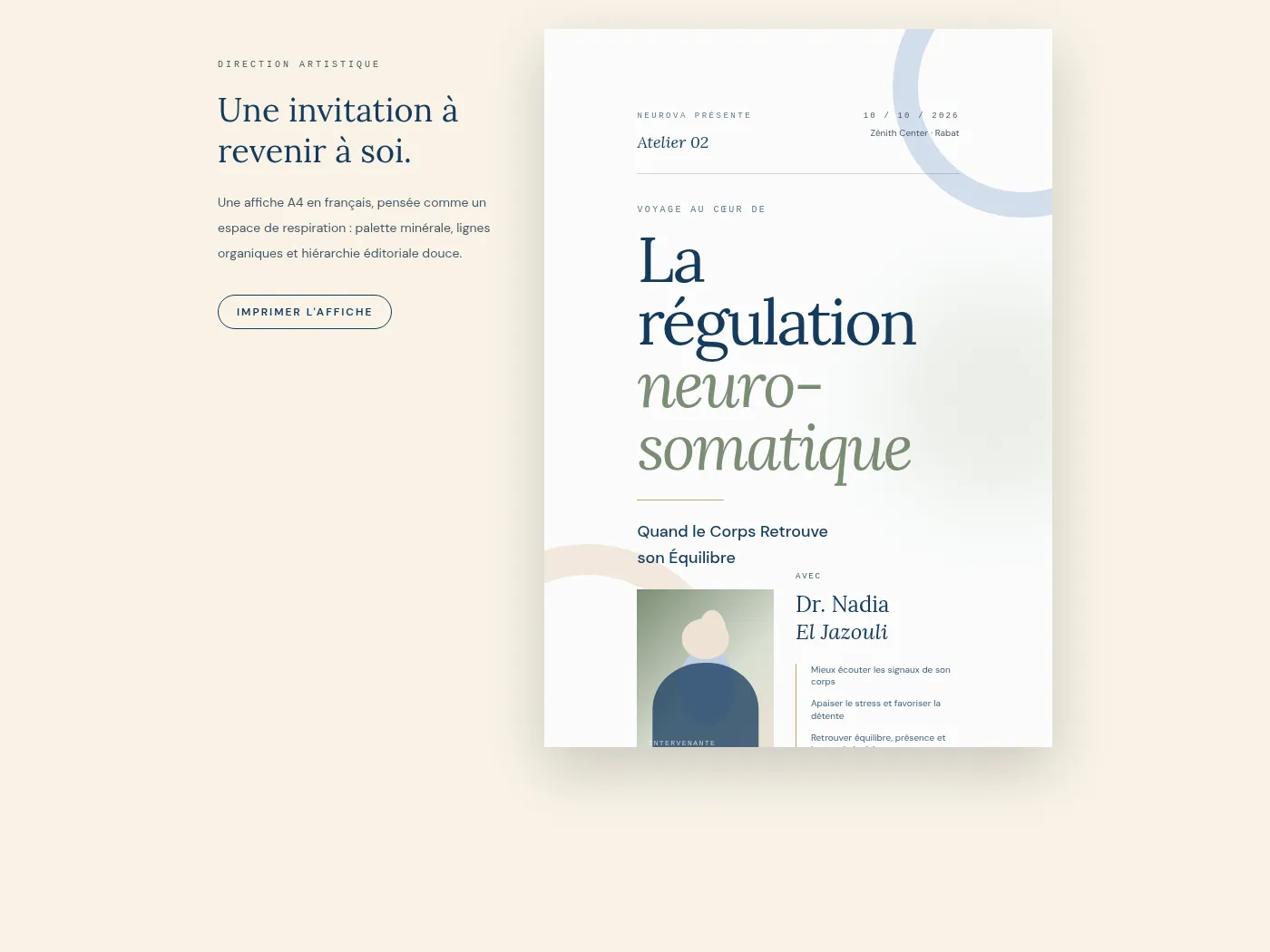 Equilibre Atelier Affiche