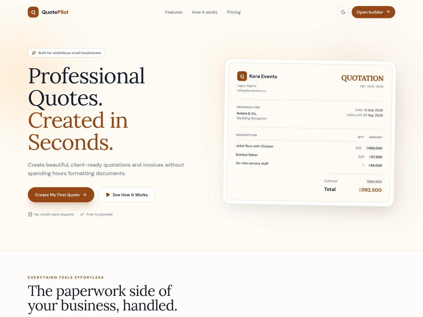 QuotePilot SaaS Quotation App