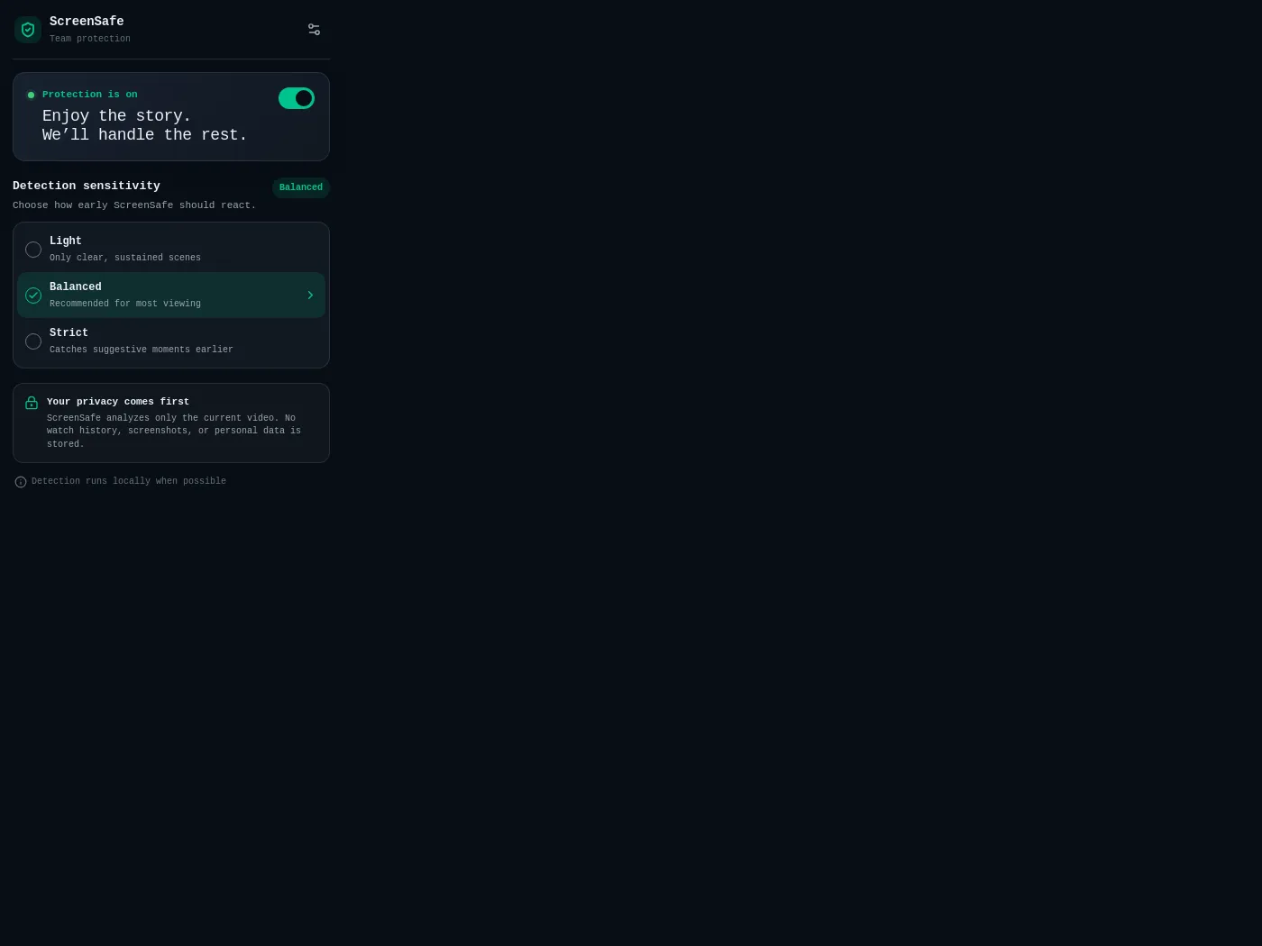 ScreenSafe Chrome Extension