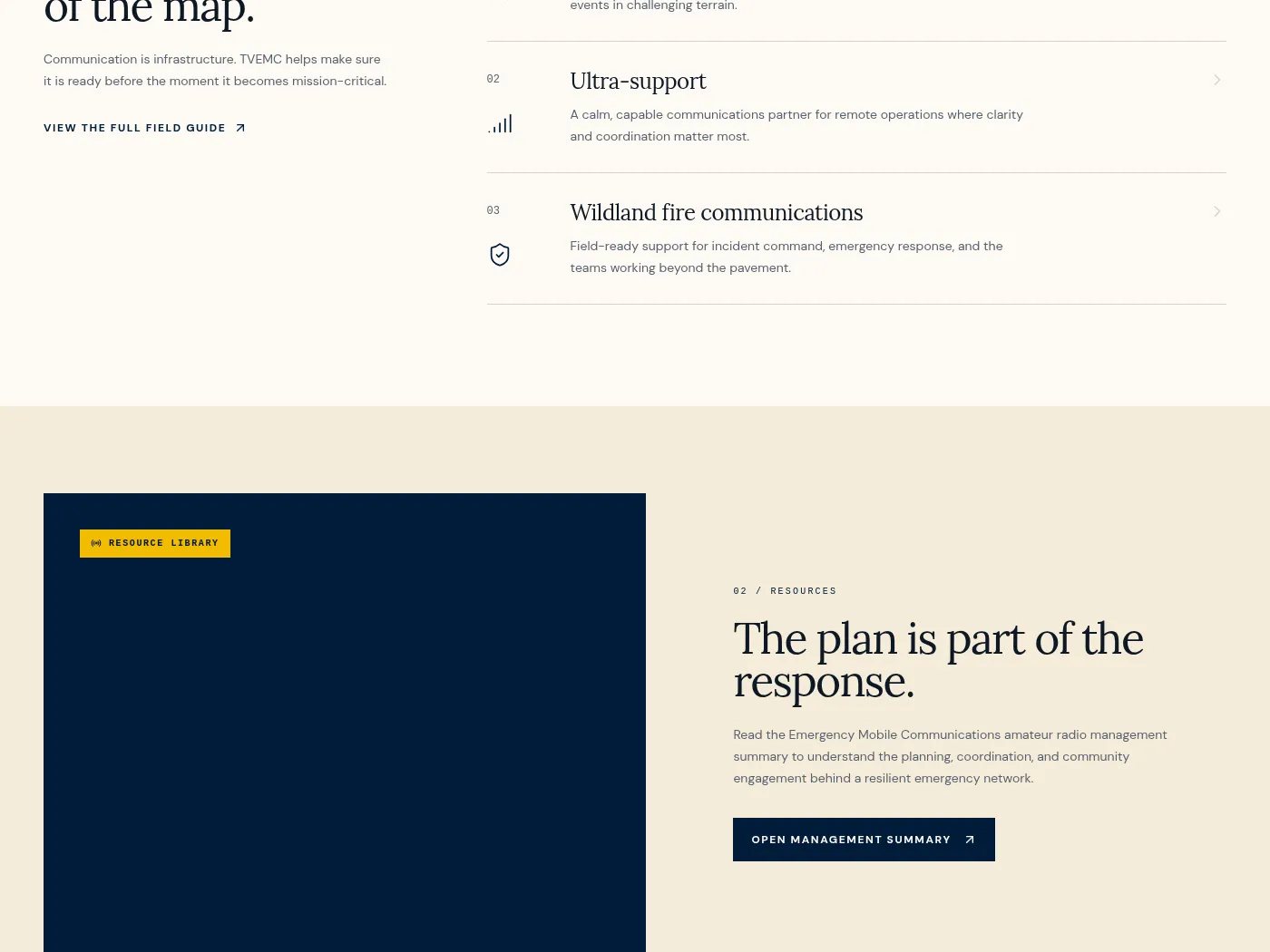 TVMC Modern Webpage