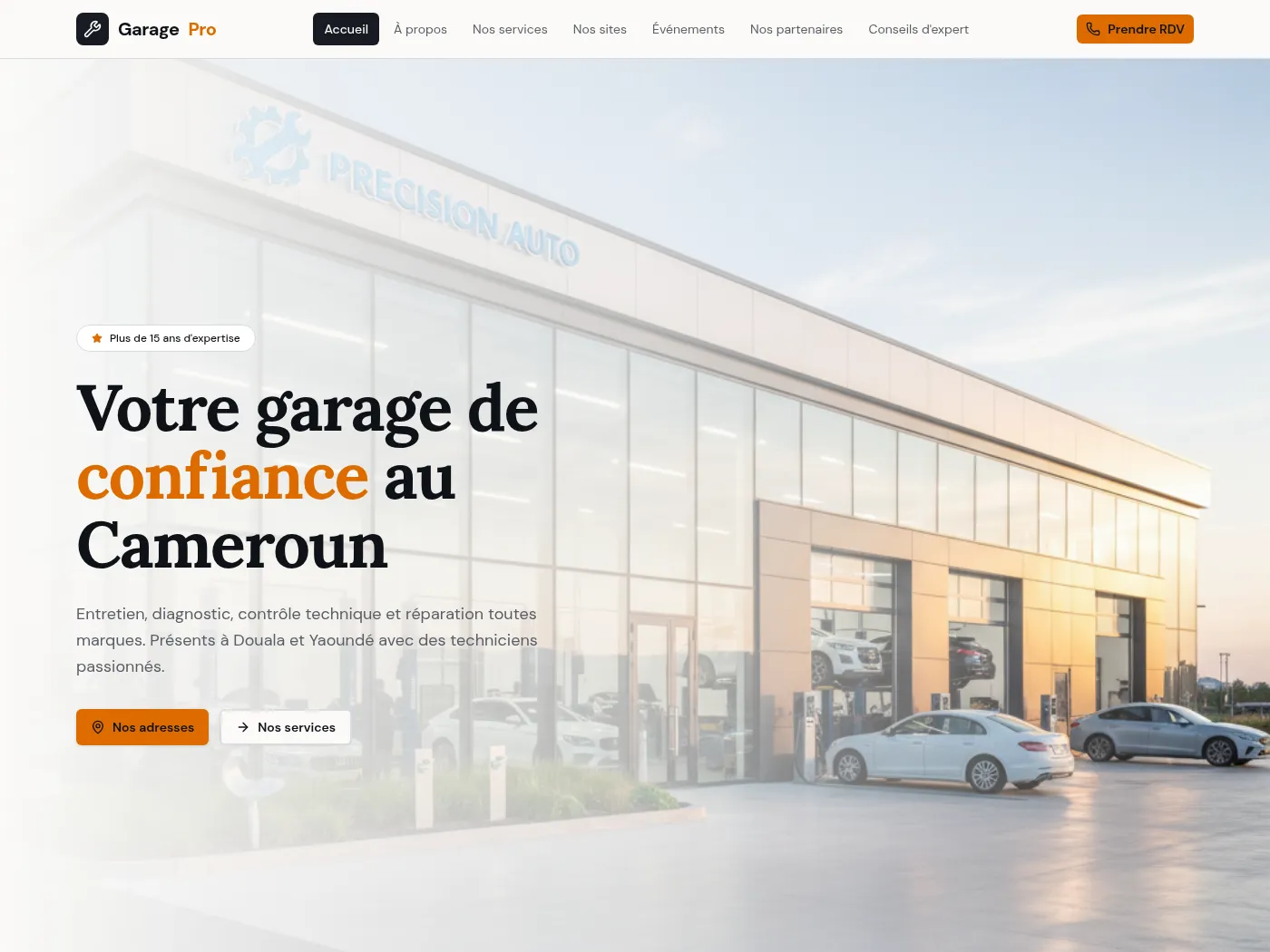 GaragePro Web App