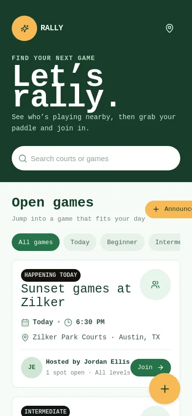 Pickleball Match Finder