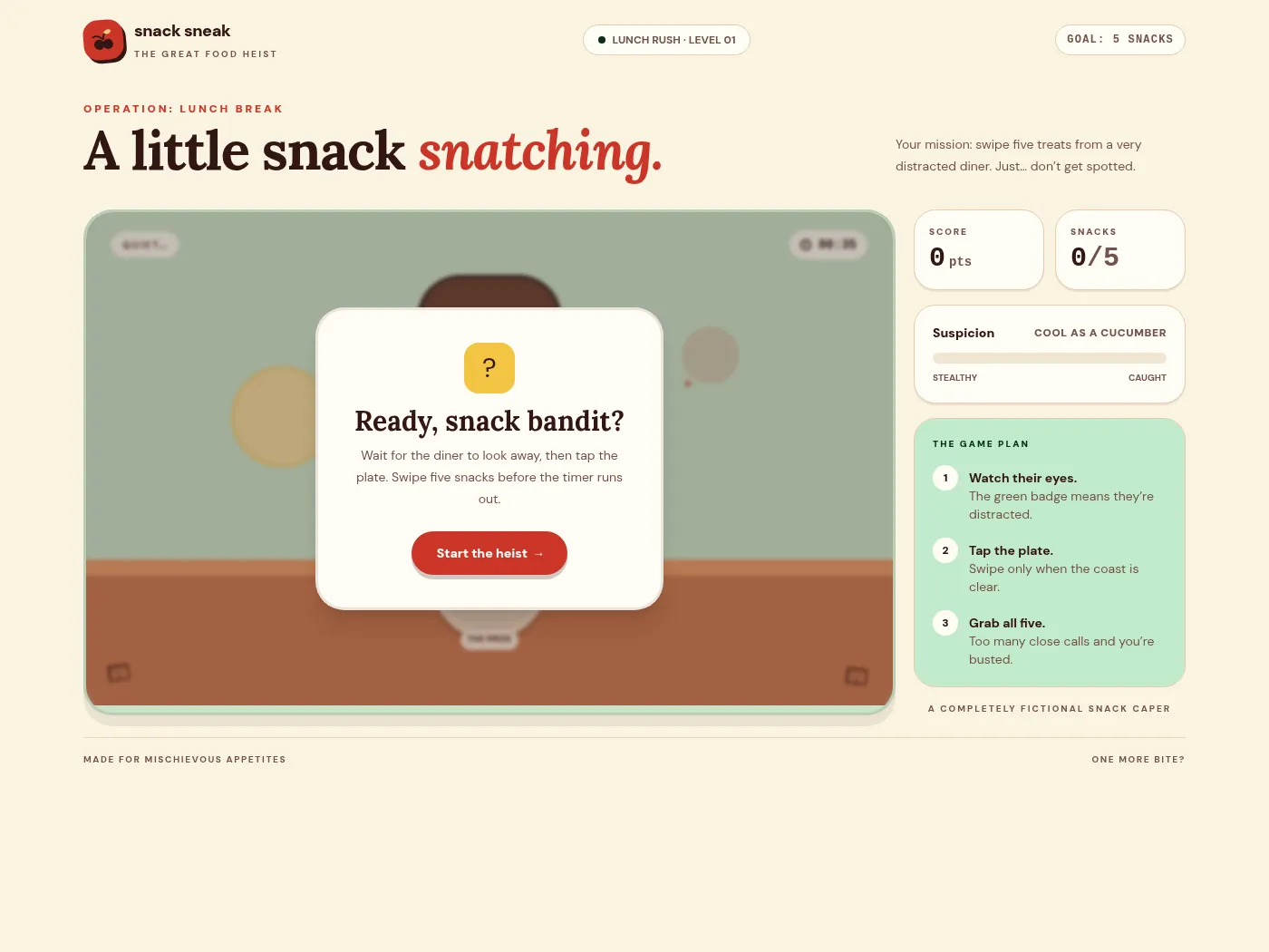 Food Thief Game