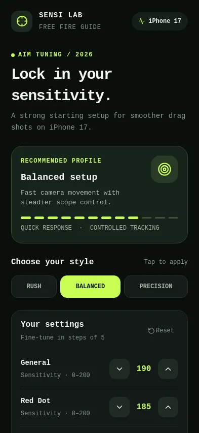 Free Fire Sensi Guide