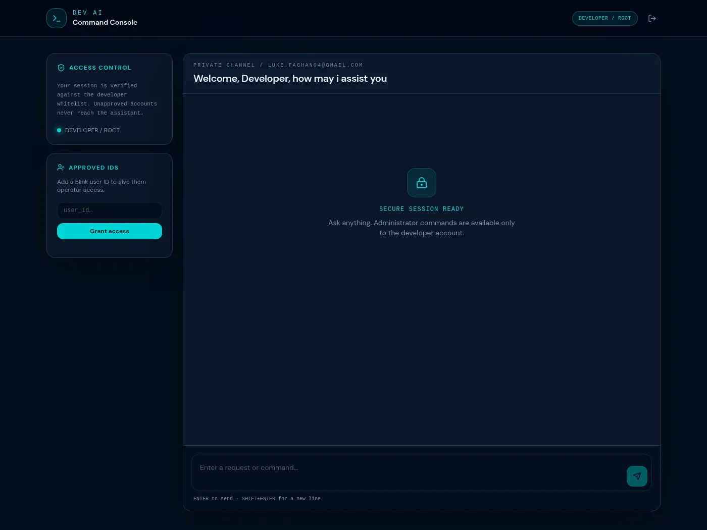 Dev AI Chat Console