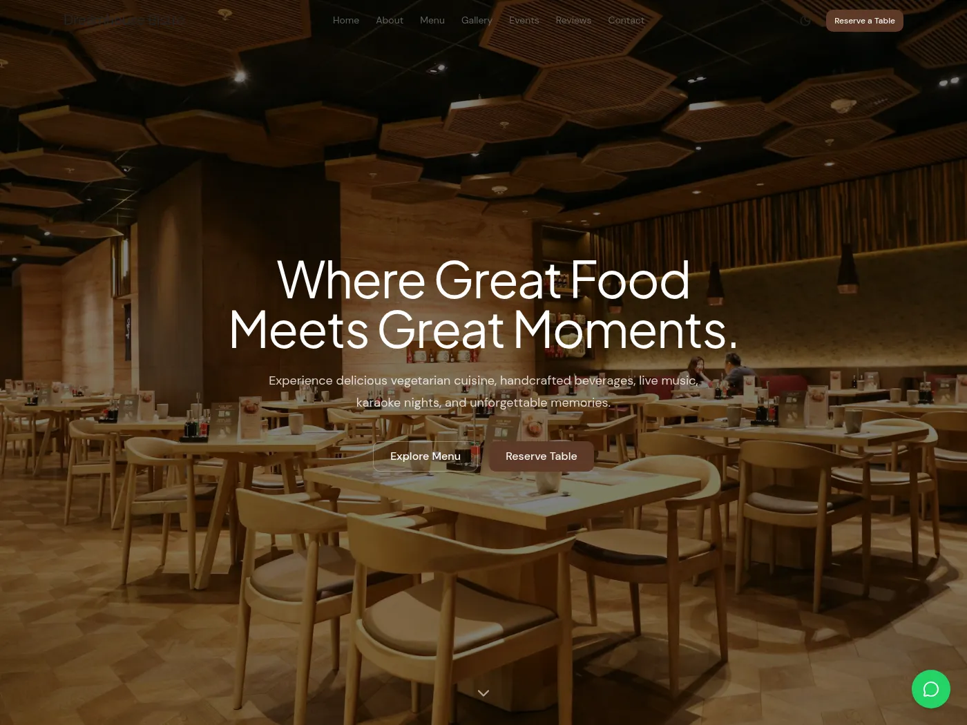 Dreamhouse Bistro Website