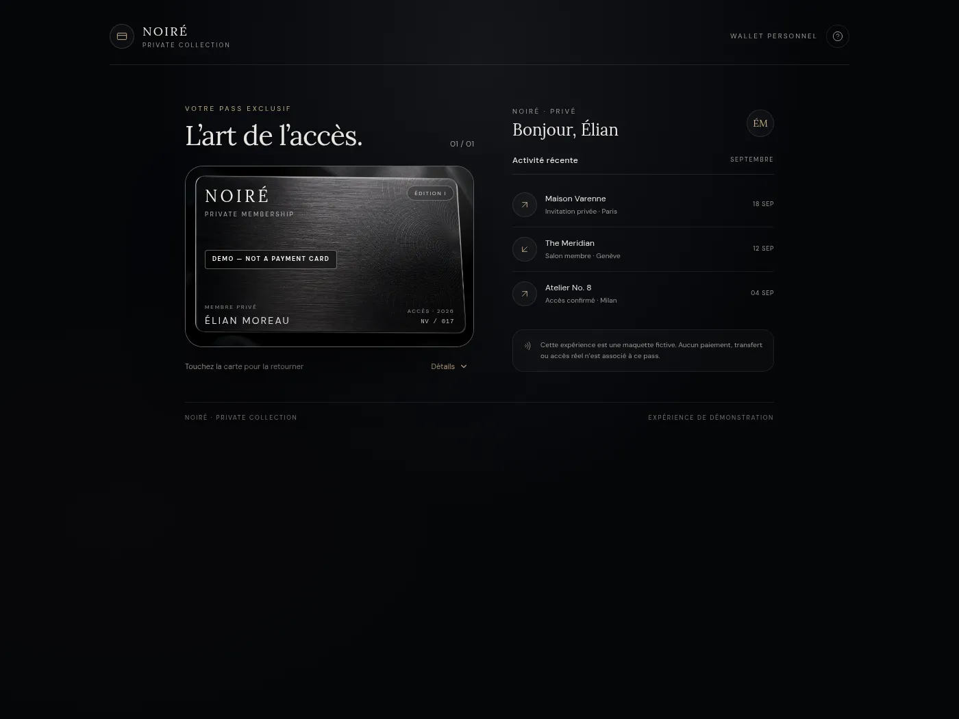 Ultra Luxe Wallet Demo