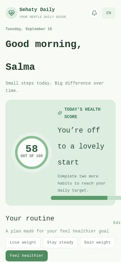 Sehaty Daily Health App