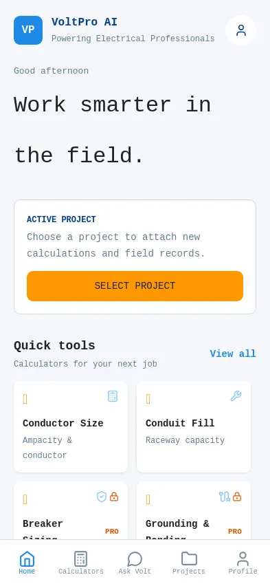 VoltPro AI Mobile App